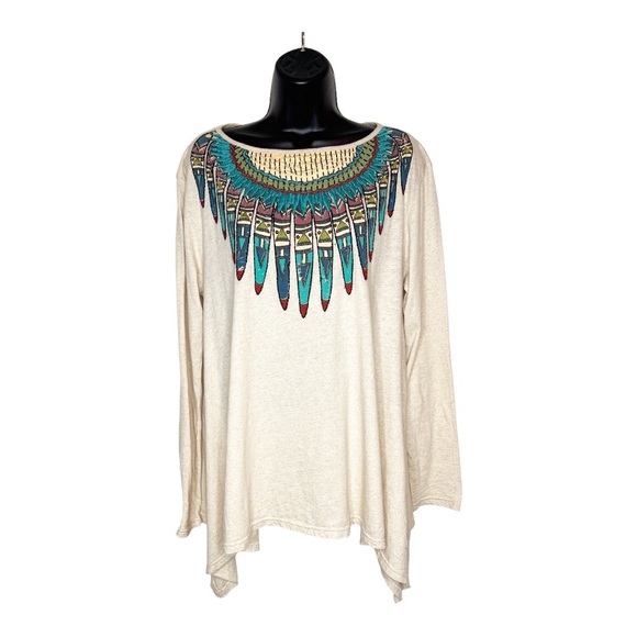 Double D Ranch | Tops | Double D Ranch Ivory Embroidered Beaded Aztec ...